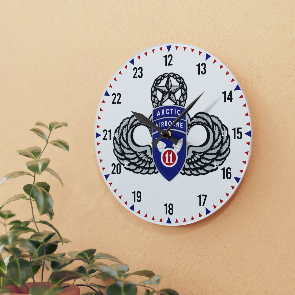 11th Artic Airborne Jumpmaster Wings Acrylic Wall Clock – American Marauder