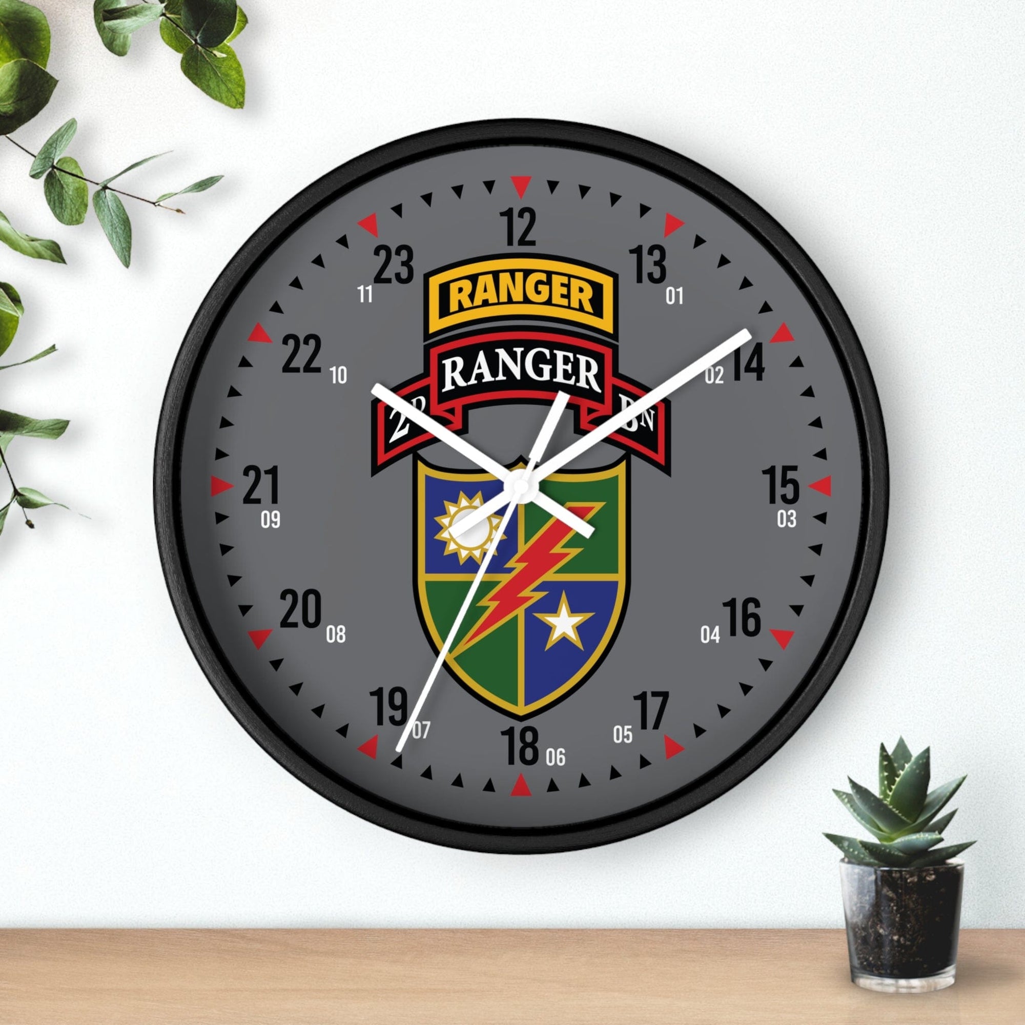2nd Ranger Battalion Scroll and Shield Wall Clock – American Marauder