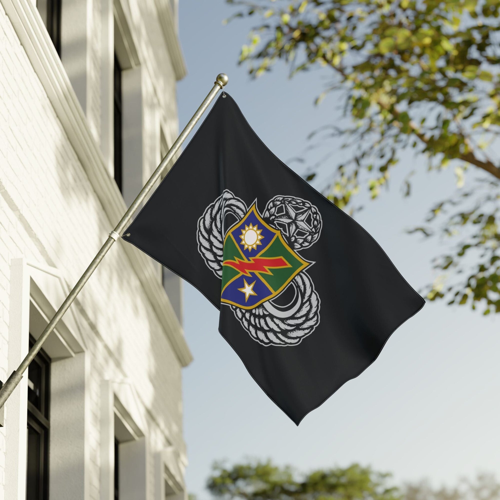 75th Ranger Regiment Insignia with Master Jump Wings Double-Sided Flag ...