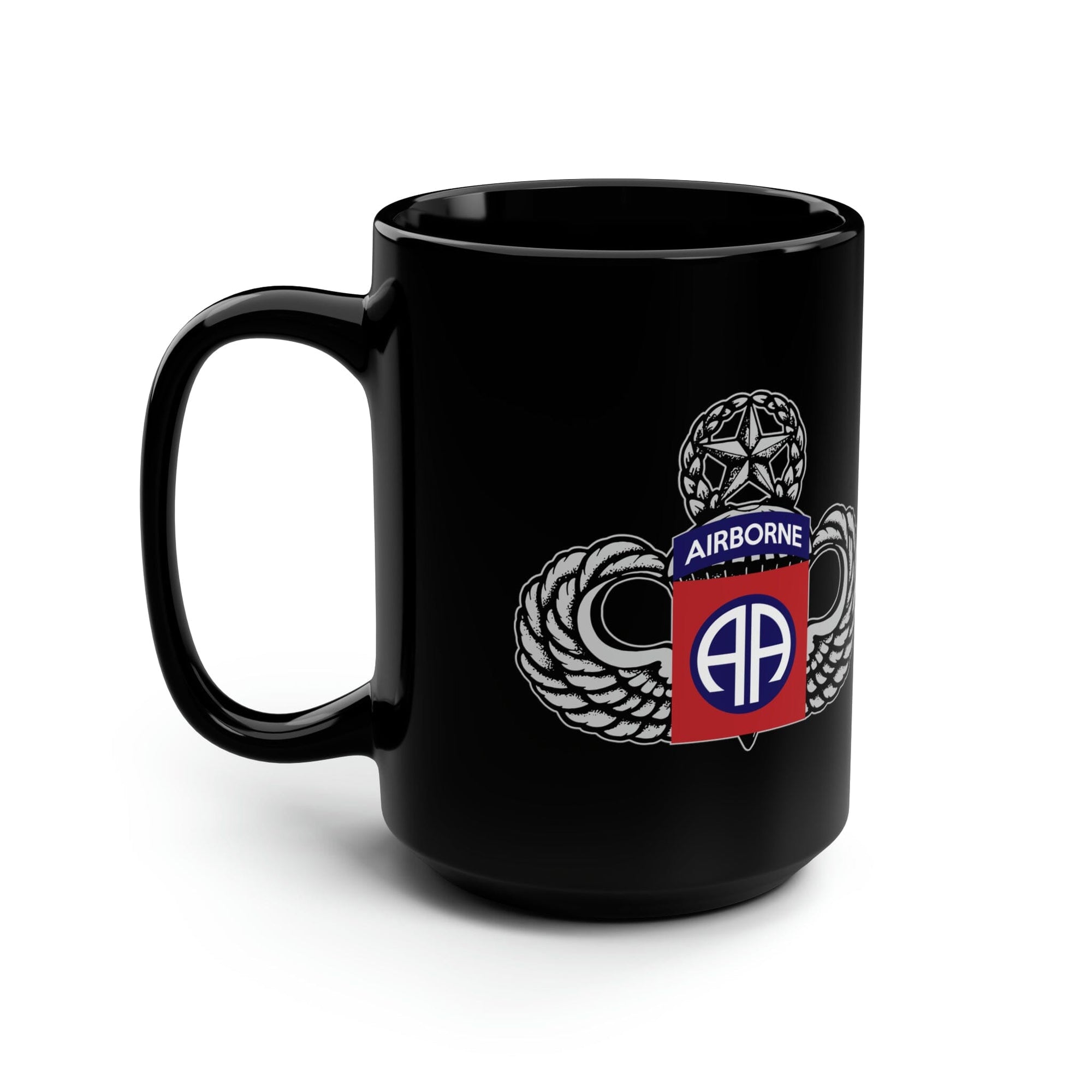82nd Airborne Master Blaster 15oz Black Mug – American Marauder