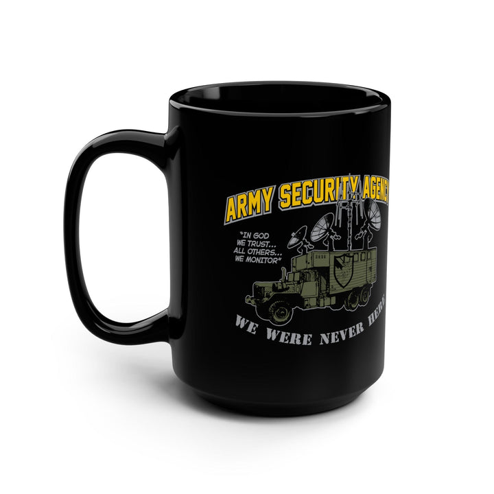 Army Security Agency Sneaky Truck Black Mug – American Marauder