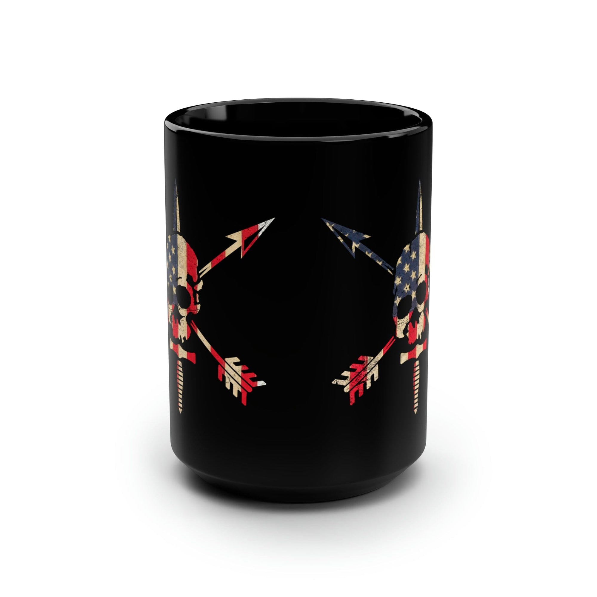 Nous Defions American Flag Black Mug – American Marauder
