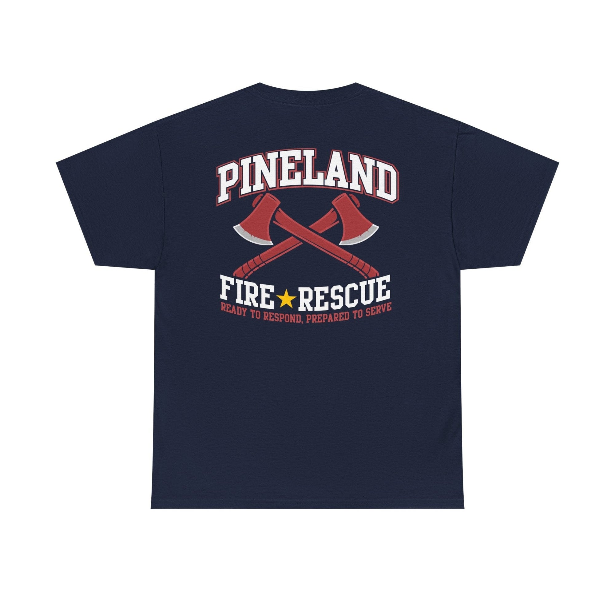 Pineland Fire and Rescue Left Chest and Full Back Print Standard Fit C ...