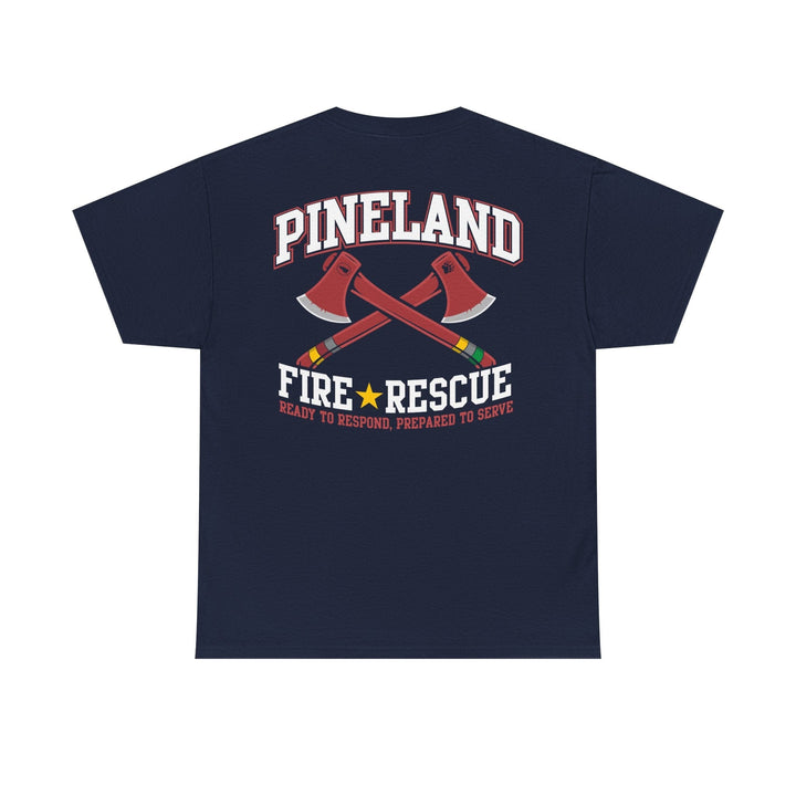 Pineland Fire Department Left Chest and Full Back Print Standard Fit C ...