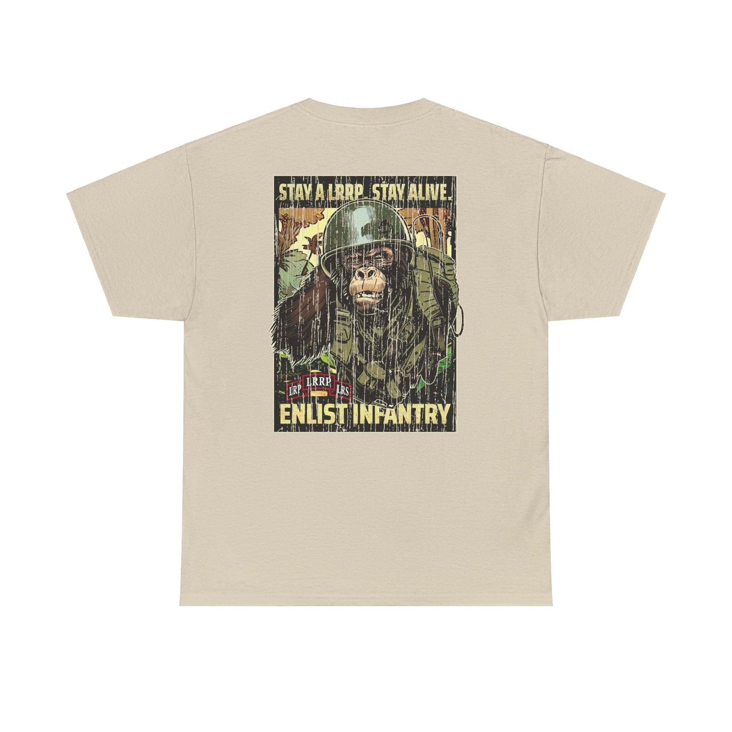 Stay a LRRP Stay Alive Apes - Enlist Infantry Front and Back - Unisex ...
