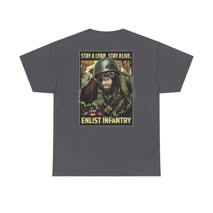Stay a LRRP Stay Alive Apes - Enlist Infantry Front and Back - Unisex ...