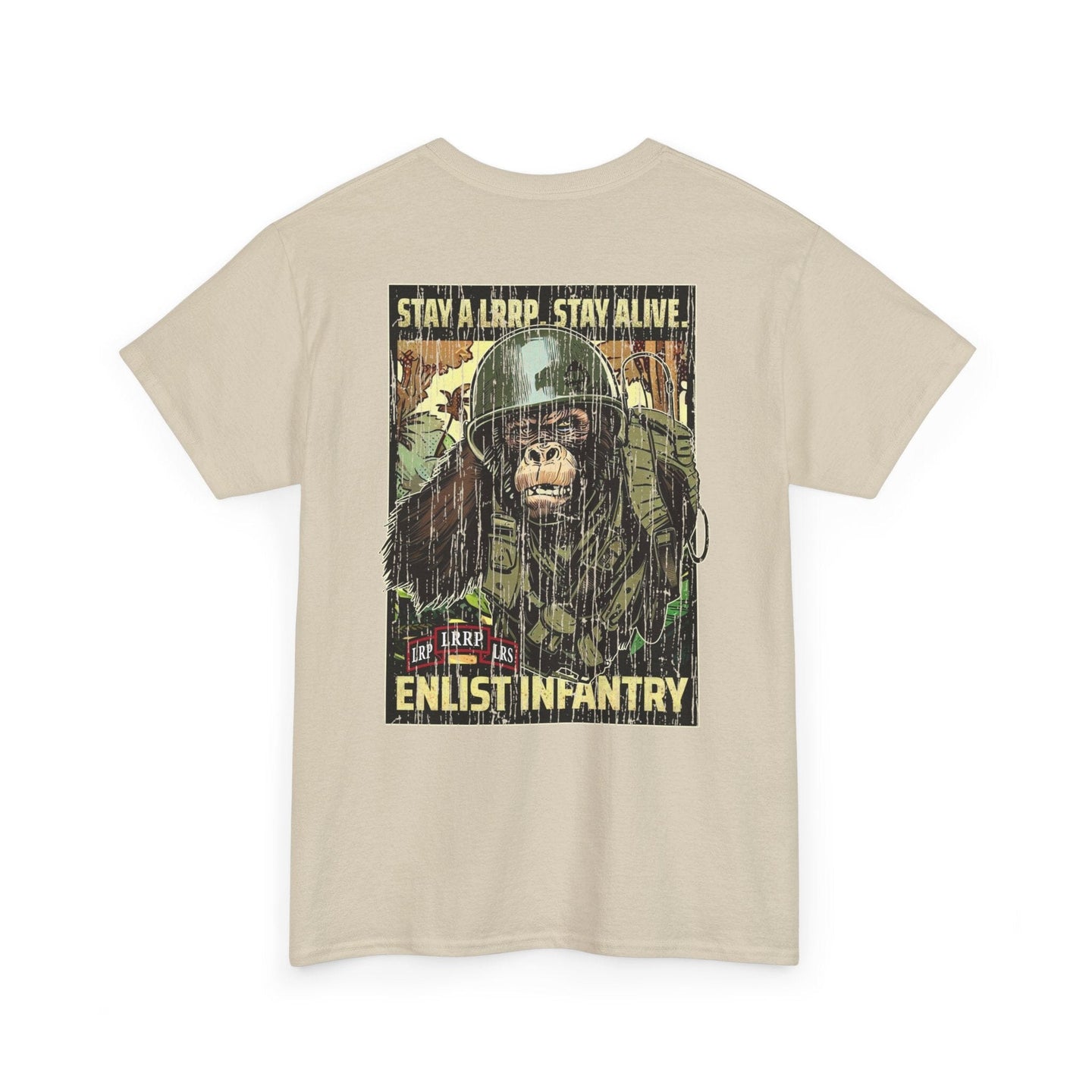 Stay a LRRP Stay Alive Apes - Enlist Infantry Front and Back - Unisex ...