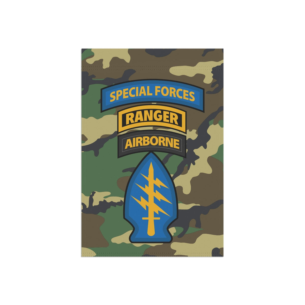 Triple Tab Woodland Camo - Vertical Outdoor House & Garden Banners ...