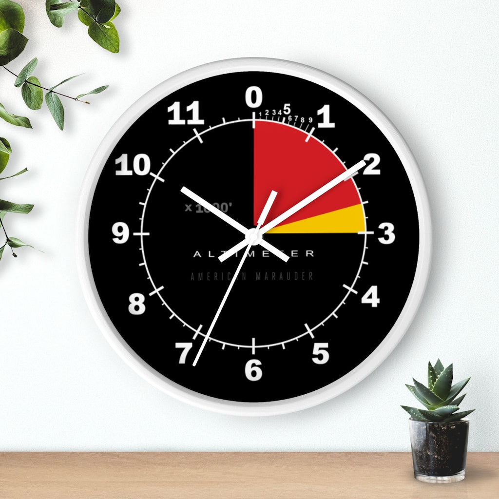 Black Altimeter Wall Clock – American Marauder