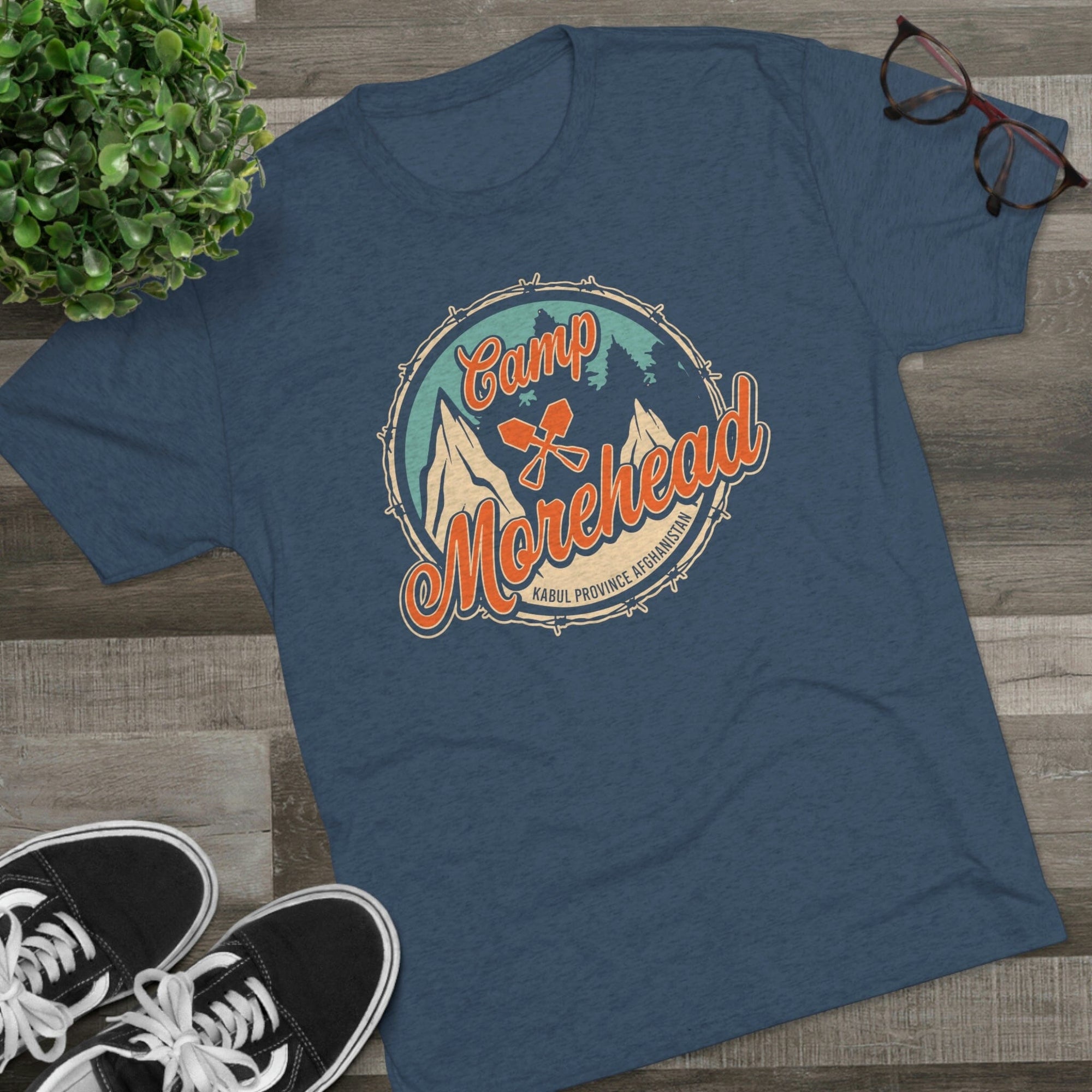 Camp Morehead Afghanistan Camping Badge Triblend Shirt – American Marauder