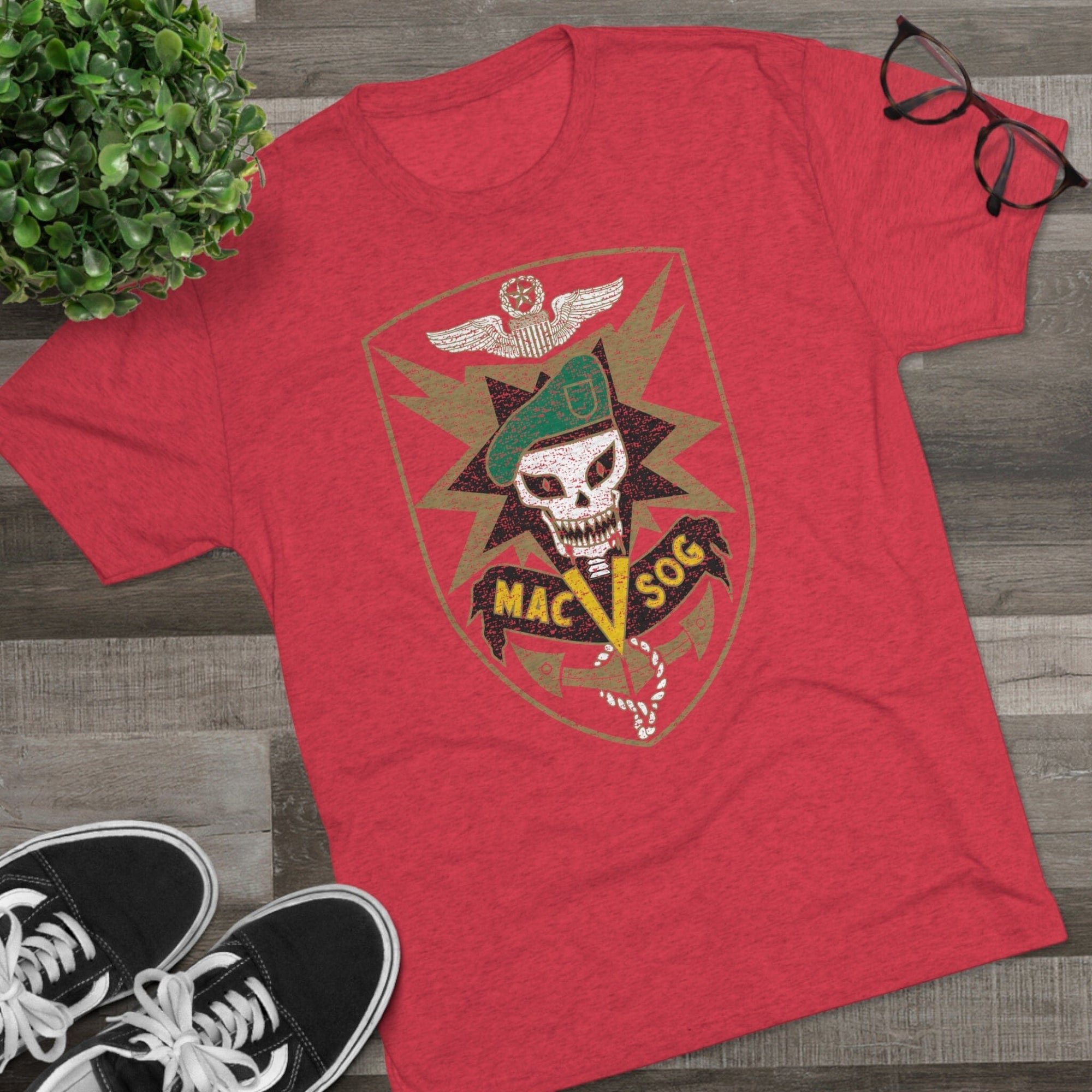 MACV-SOG Distressed - Triblend Athletic Shirt – American Marauder